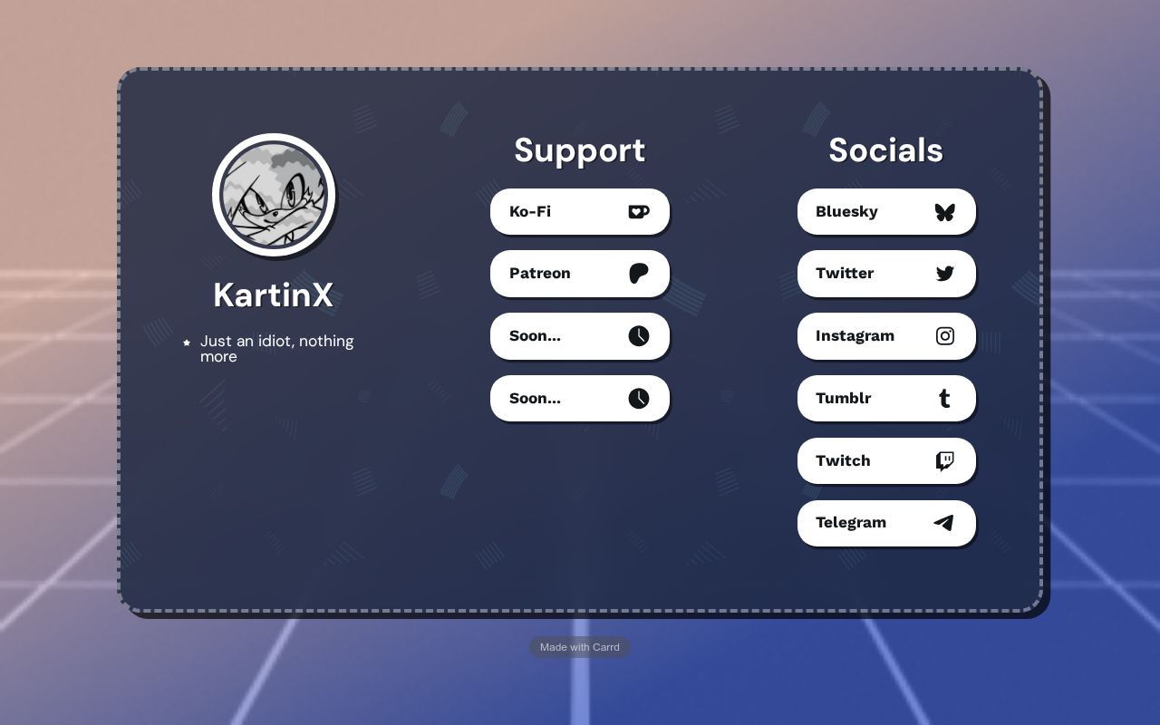 KartinX's Carrd